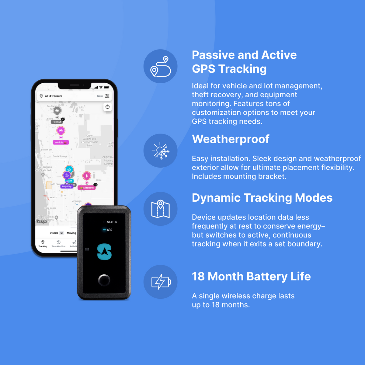 GPS Tracker with 12-Month Battery Life — No Charging | Spytec – Spytec GPS
